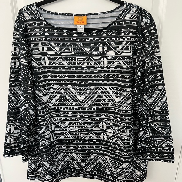 Ruby Rd. | Tops | Womens Ruby Rd 2 Piece Top With Attached Tank Burnout ...